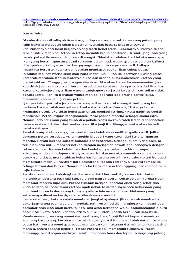 Contoh Prosa Lama | PDF