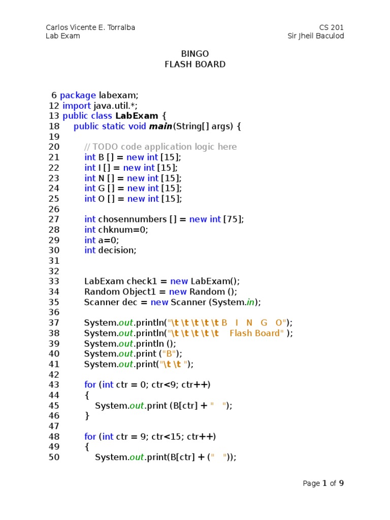 Lab Exam | PDF | Computer Programming | Software Engineering