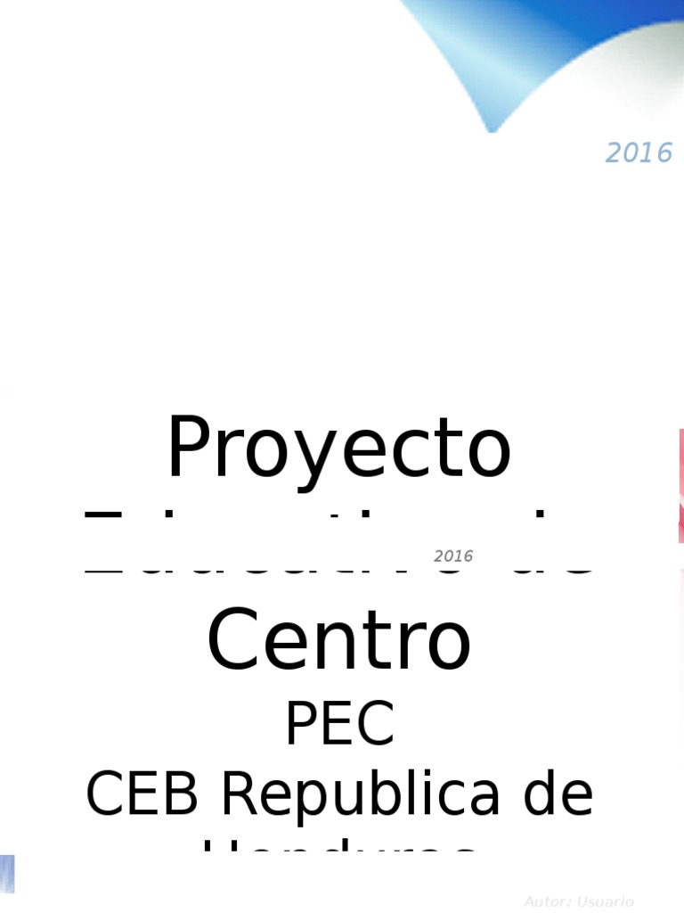 Pec 2016 | PDF | Educación Secundaria | Educación primaria