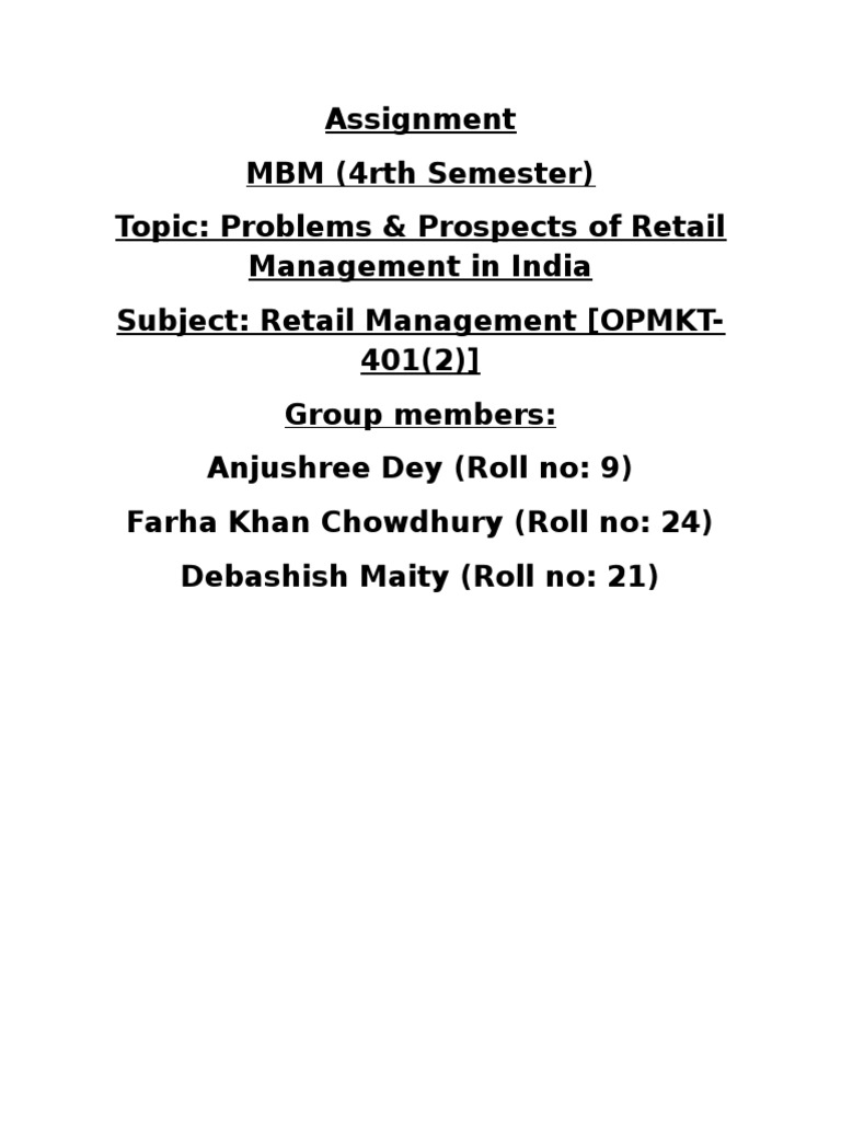 Retail Marketing Project | PDF | Supermarket | Retail