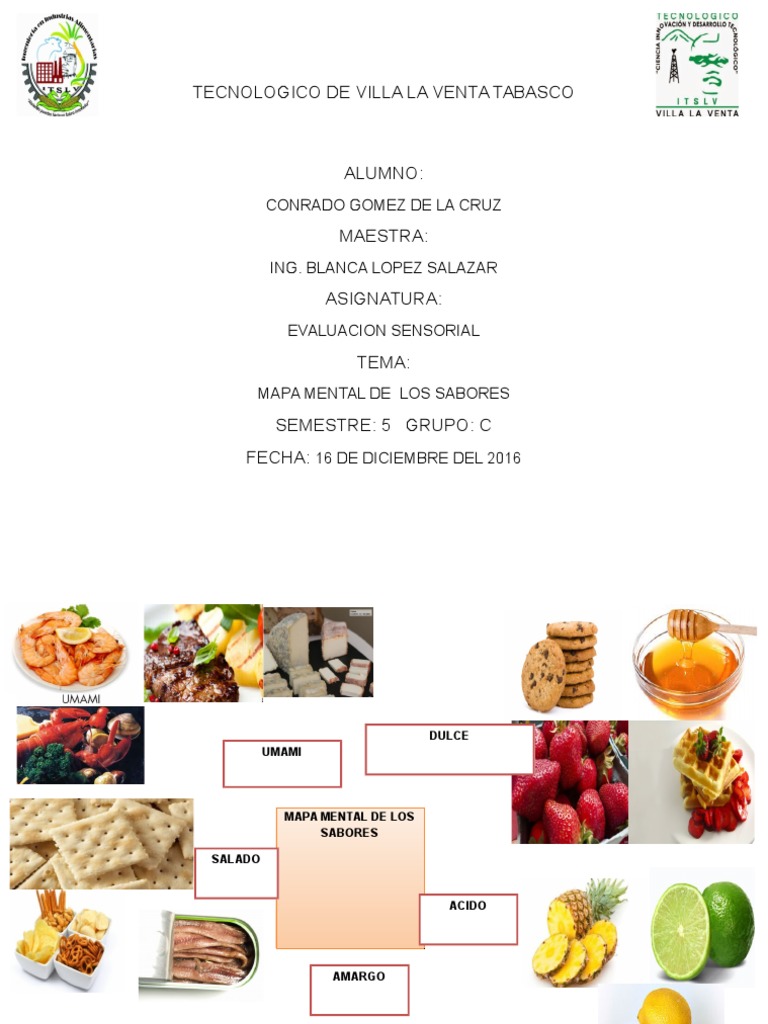 Mapa Mental de los Sabores | PDF | Estudios de idiomas extranjeros