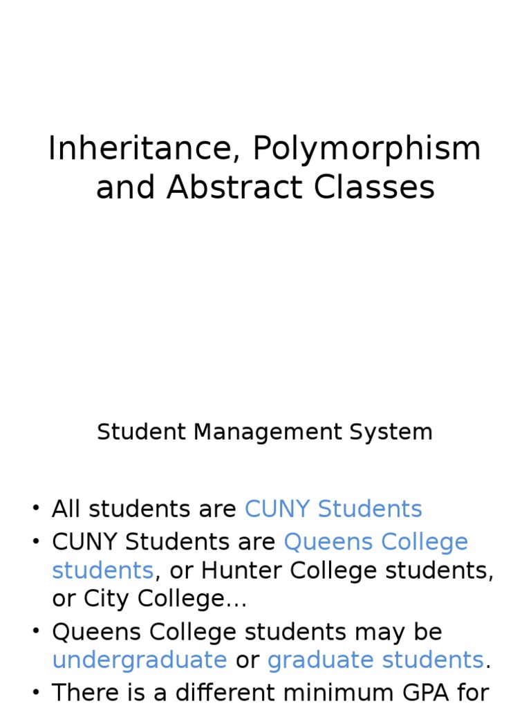 9 - Inheritance and Polymorphism | PDF | Method (Computer Programming) | Constructor (Object ...