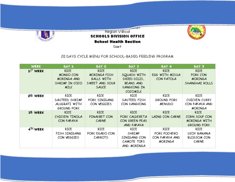 Cycle Menu | PDF | Cooking | Asian Cuisine