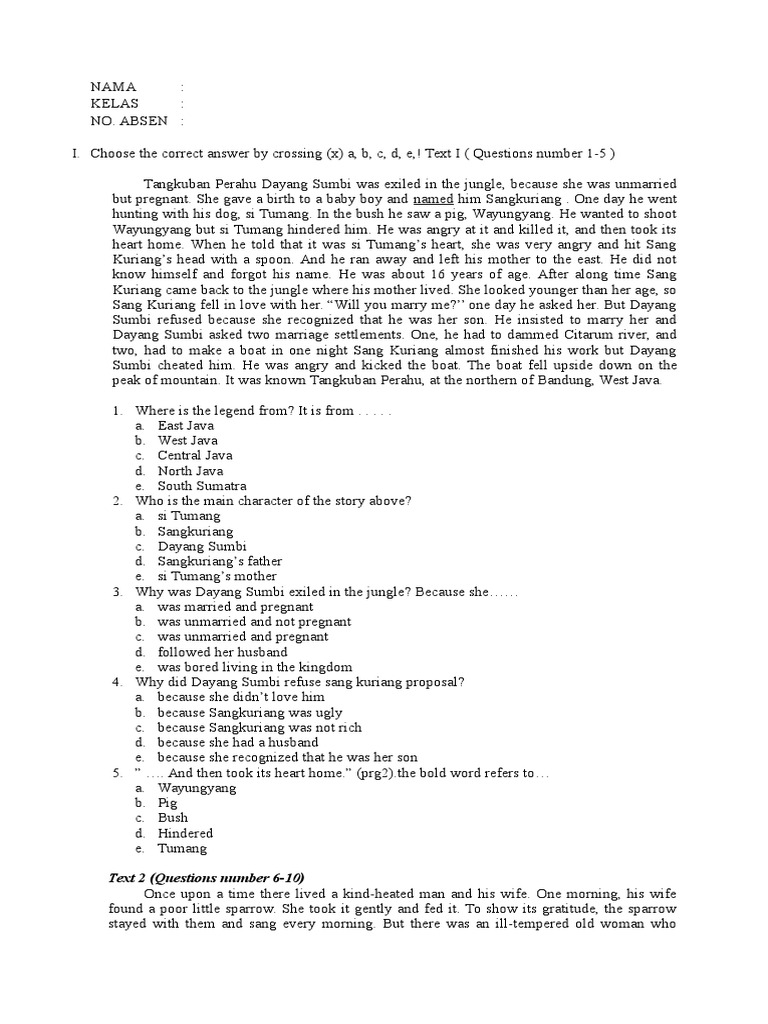 Soal Bahasa InggriS | PDF | Earthquakes | Rain