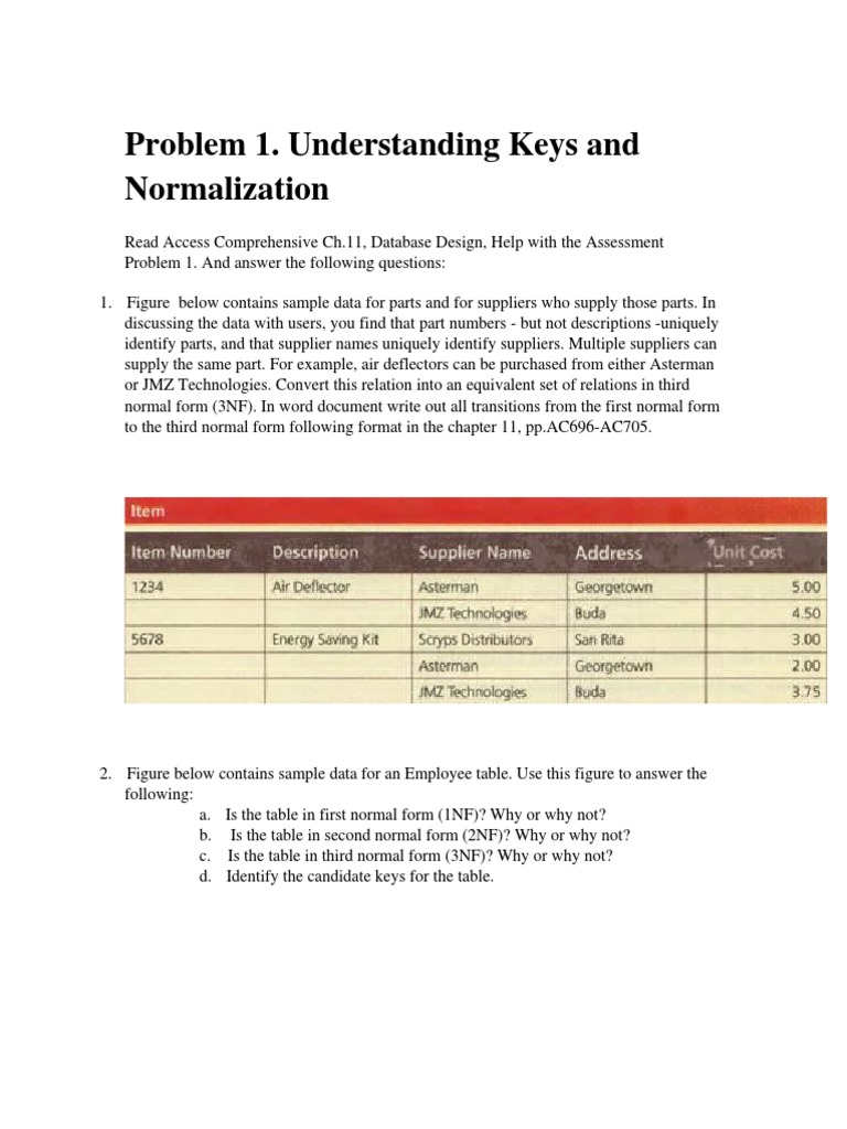 Keys and Normalization Guide | PDF