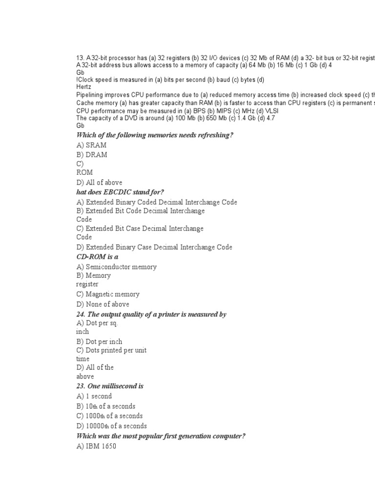 Some Important Questions | PDF