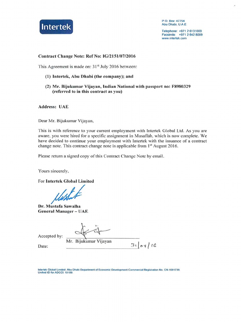 Agreement.pdf | United Arab Emirates | Working Time