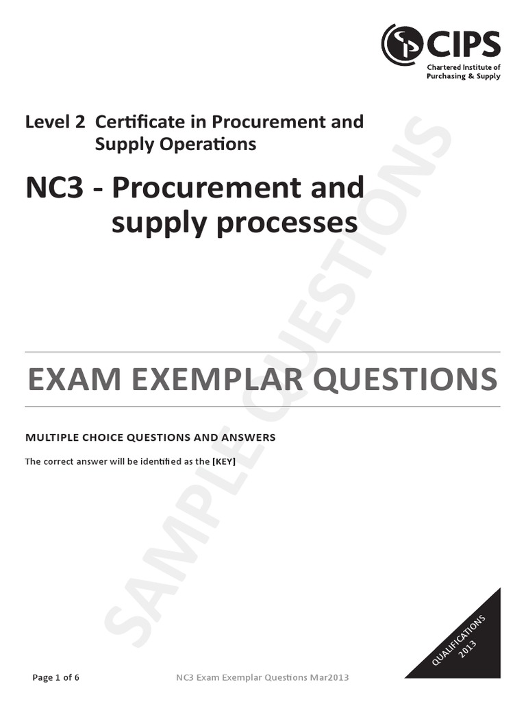 NC3 Exam Sample Questions Guide | PDF