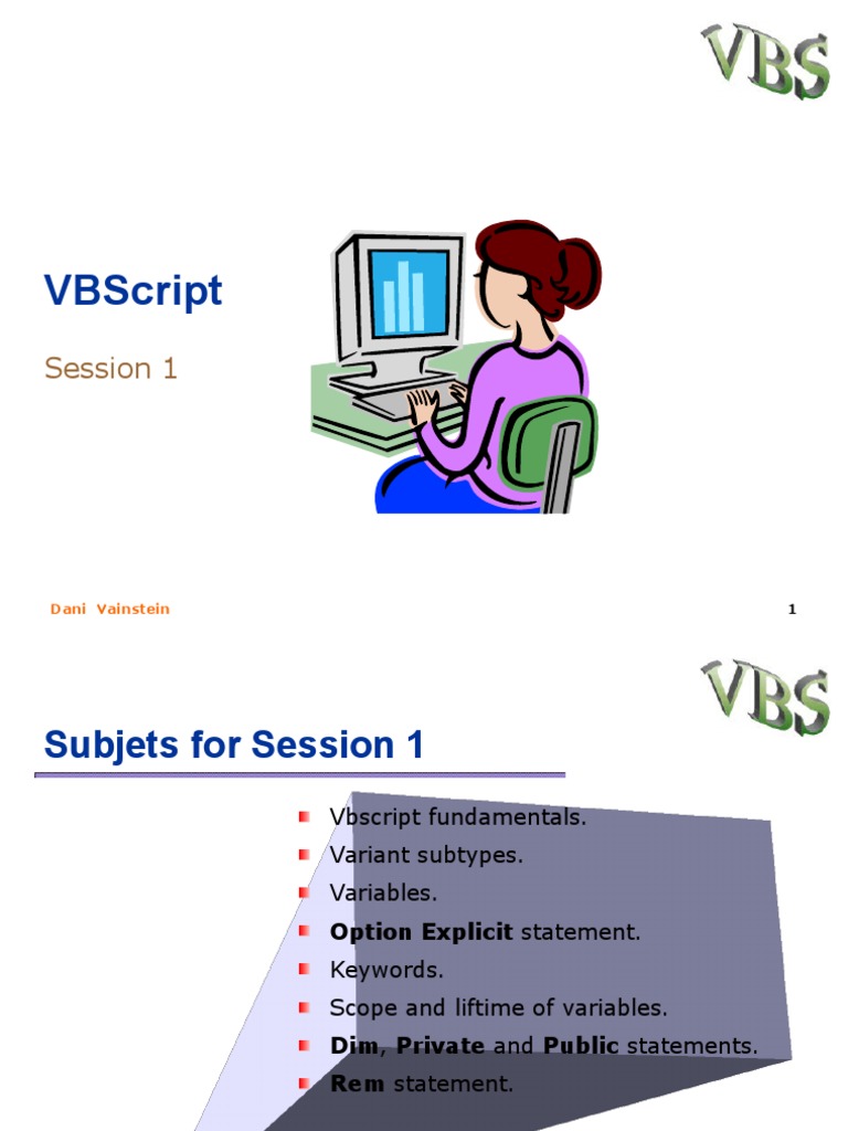 Vb Script 01 Pdf Variable Computer Science Scripting Language 3500