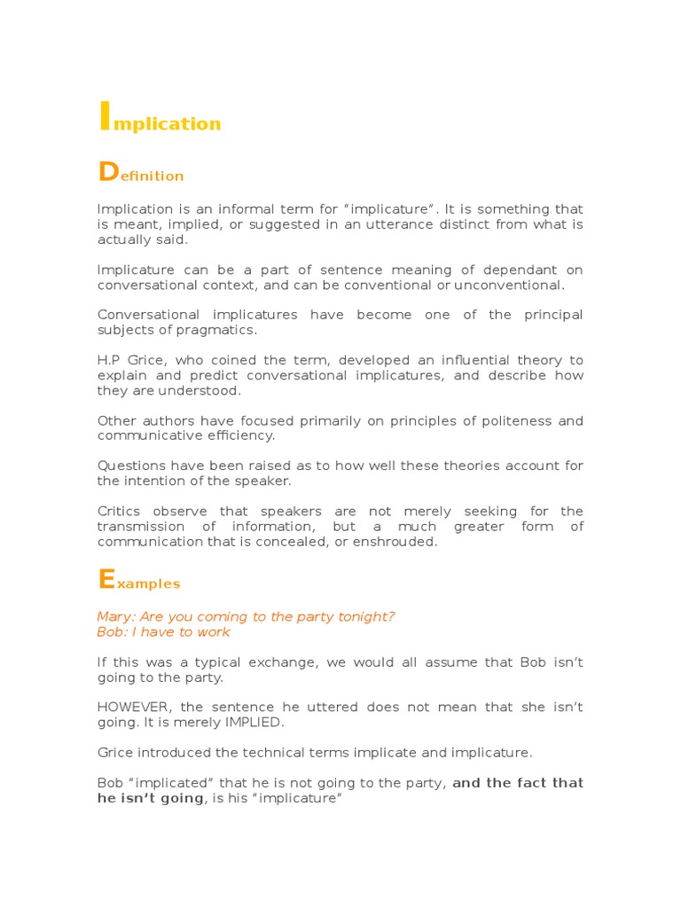 Implication | PDF