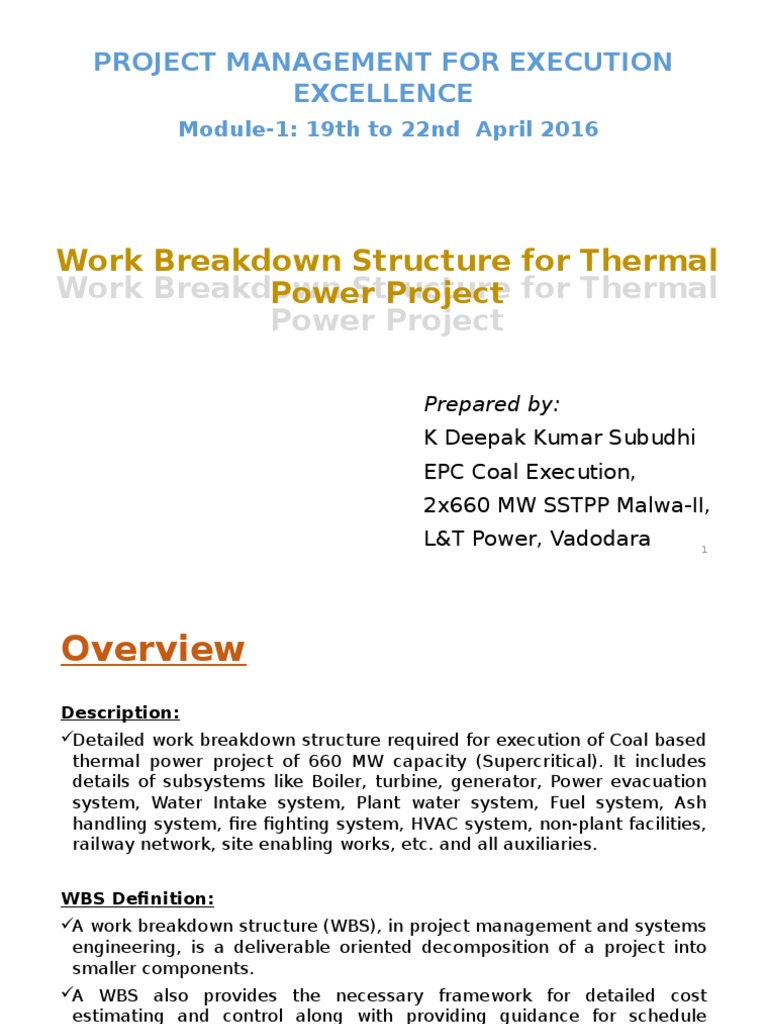 Project Presentation - Module 1 - Deepak Subudhi | PDF | Boiler | Power ...