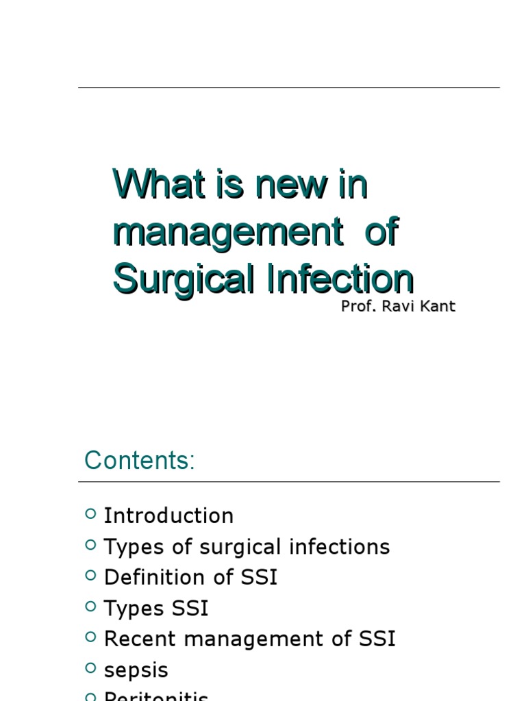 Surgical Infection | PDF | Sepsis | Surgery