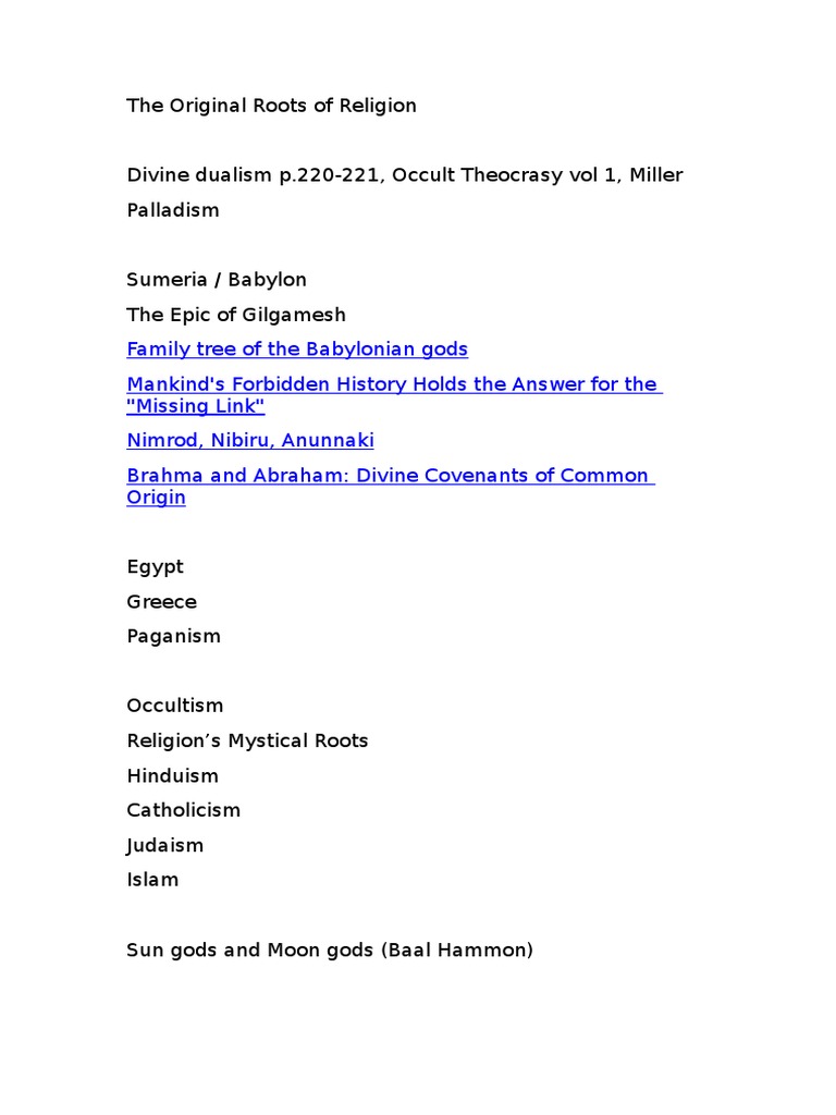 Exploring Religion's Ancient Roots | PDF | Religious Belief And ...