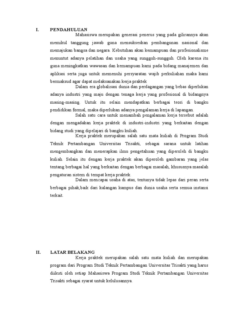 Proposal Kerja Praktek PT. Freeport Indonesia | PDF