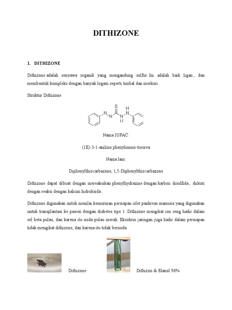 DITHIZONE | PDF