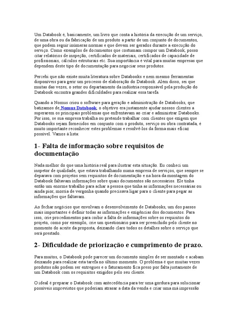 Um Databook É | PDF | Educação à distância | ISO 9000