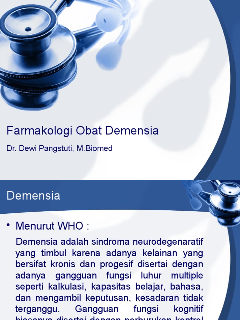 Farmakologi Obat Demensia | PDF
