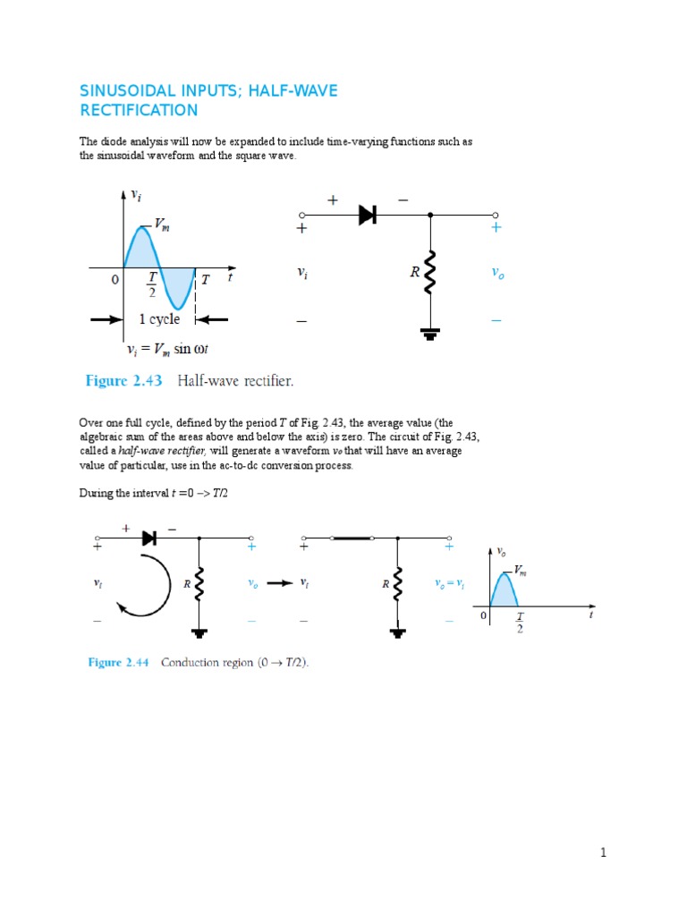 Half Wave Rectifier | PDF