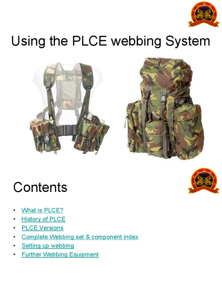 PLCE Webbing System Overview | PDF | Military Personal Equipment | Clothing