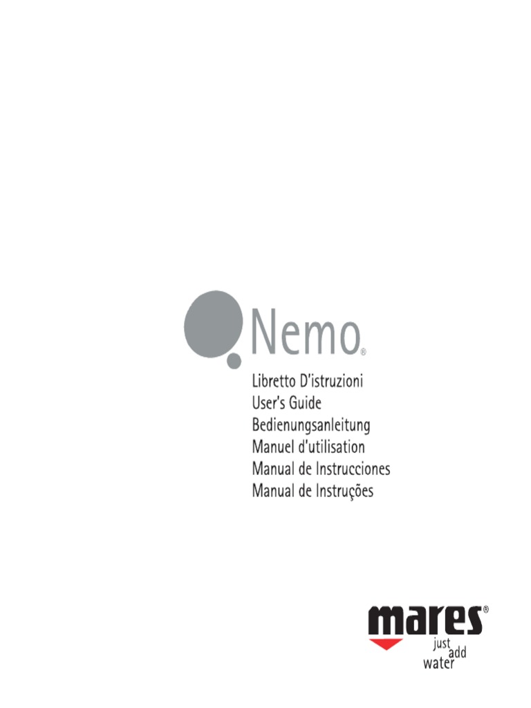 Mares Nemo Dive Computer Manual | PDF | Scuba Diving | Underwater Diving