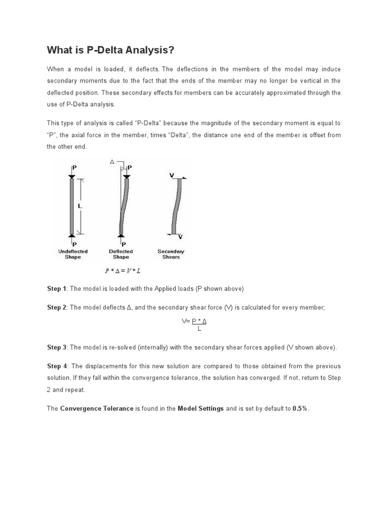 P Delta Analysis | Download Free PDF | Structural Load | Buckling