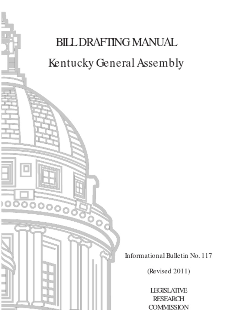 Bill Drafting Manual Kentucky General Assembly | PDF | Bill (Law ...