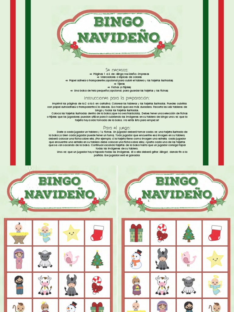 Bingo Navideño - Color | PDF