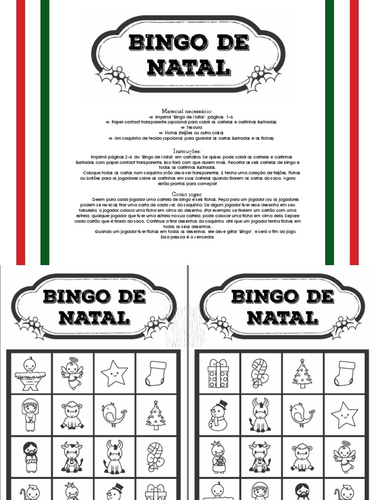 Bingo de Natal - Preto e Branco | PDF