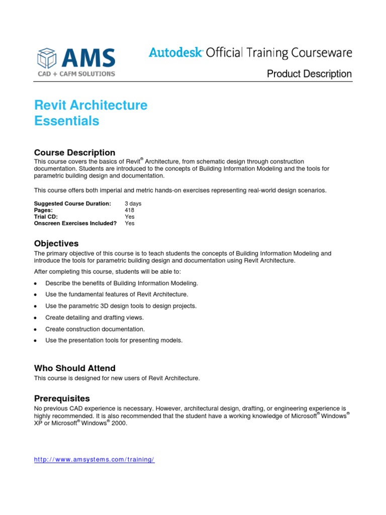 Revit Architecture Essentials | PDF | Autodesk Revit | Building ...