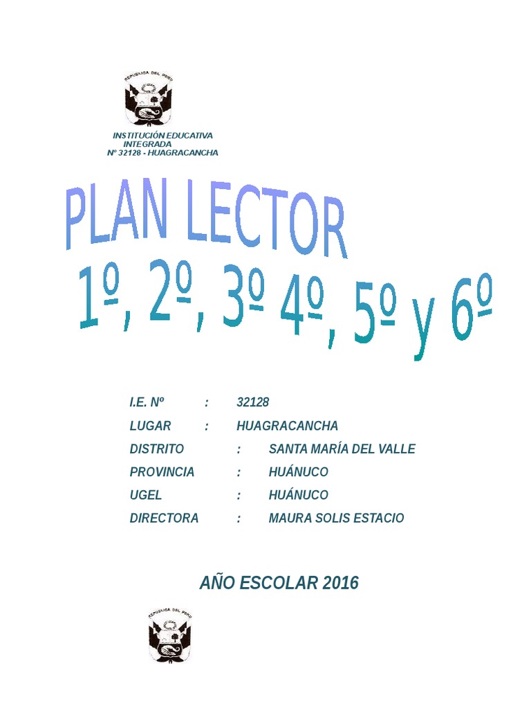 Plan Lector Primaria 2016 | Educación primaria | Institución