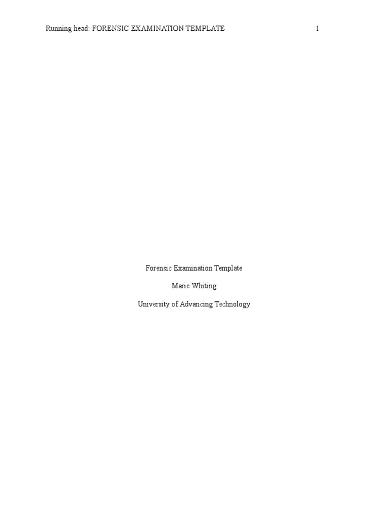 Forensic Examination Report Template | PDF | Computer Virus | Computer File