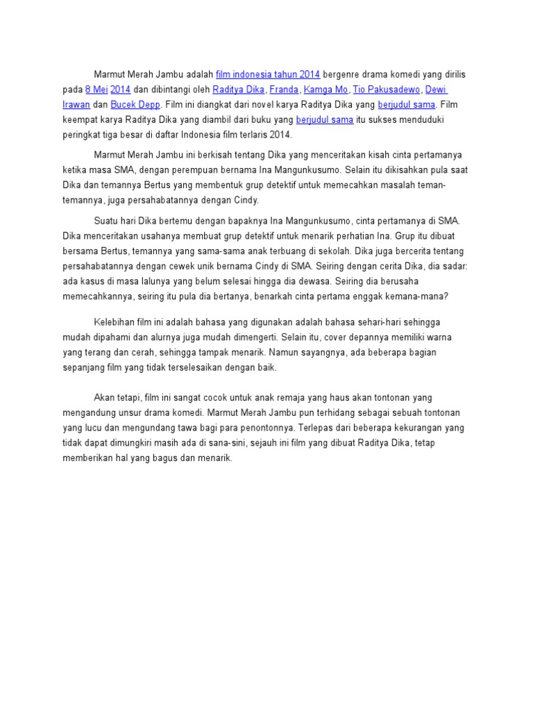 Film "Marmut Merah Jambu" 2014 | PDF | Fiksi Umum