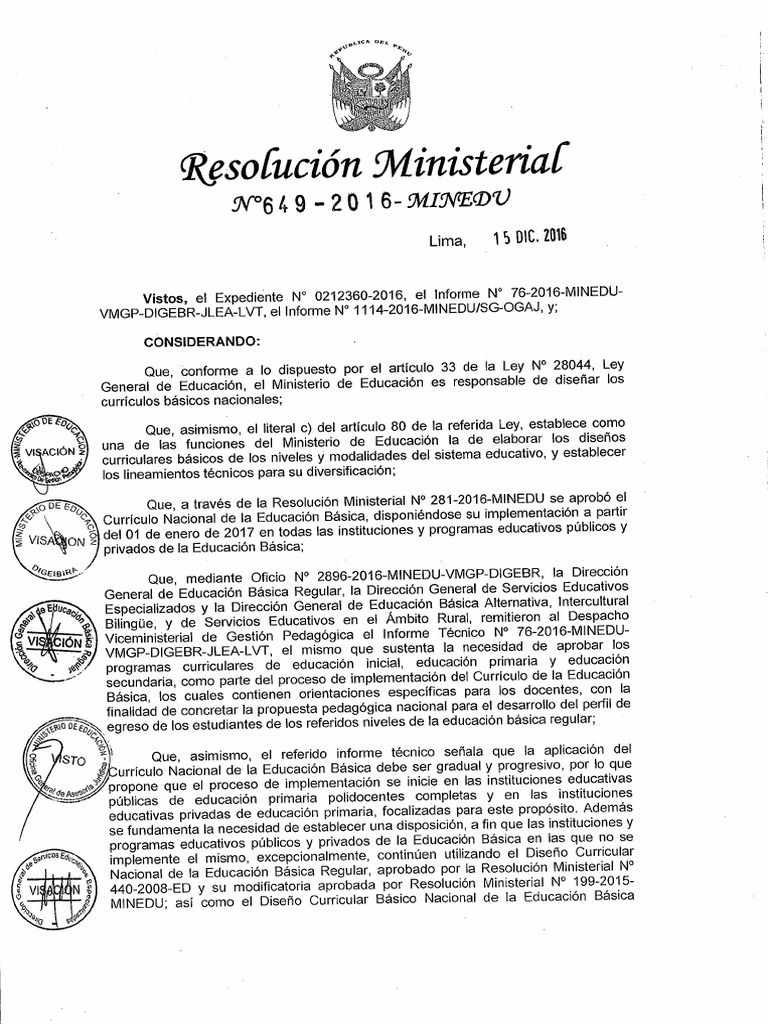 Programa Curricular De Educación Inicial 2017 Pdf