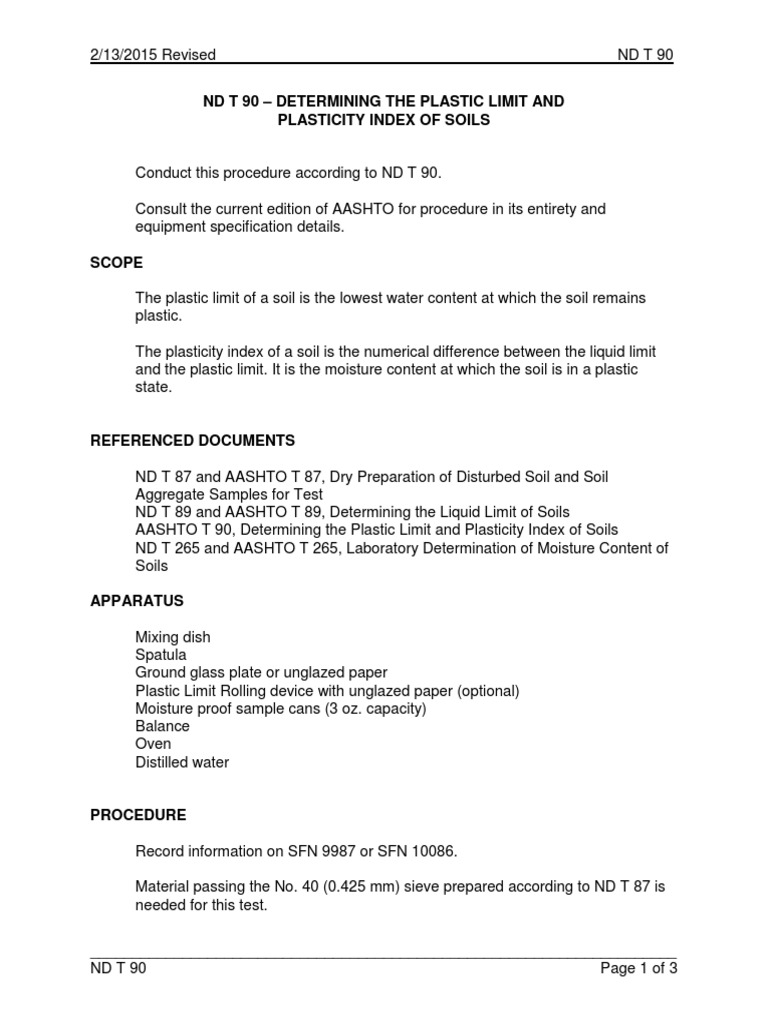 Aashto T 90 PDF | PDF | Materials | Nature