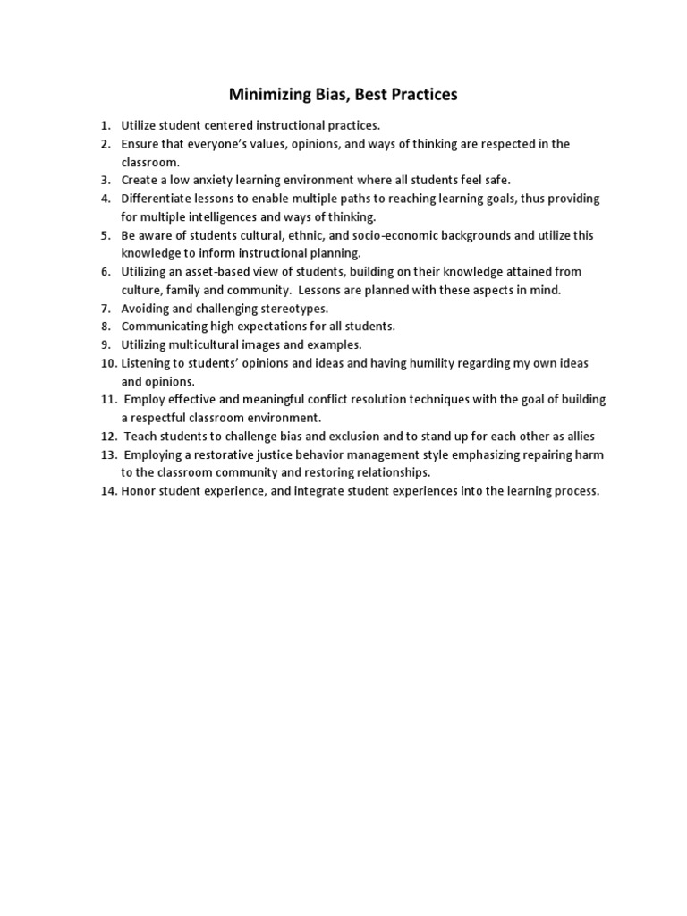 Minimizing Bias | PDF