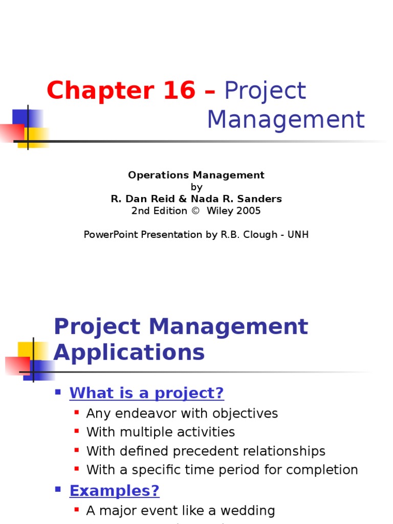 Chapter 16 - : Project Management | PDF | Project Management | Applied ...