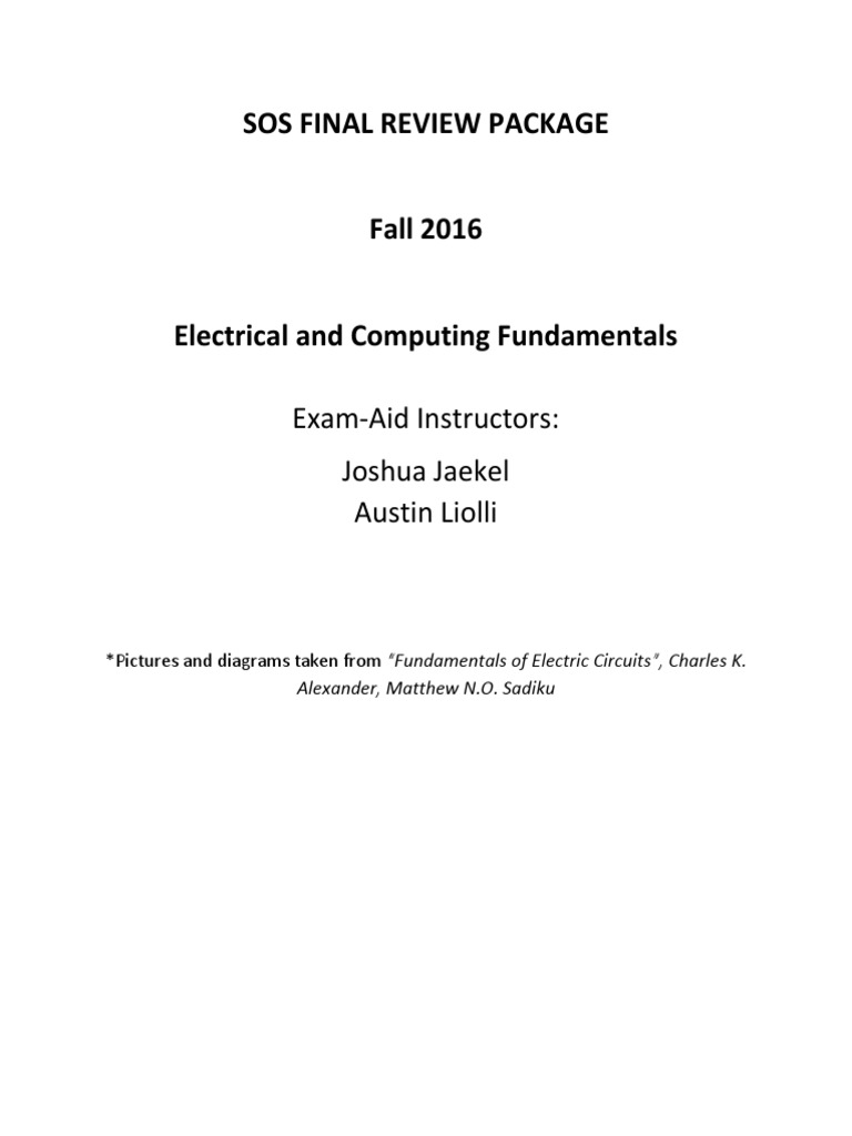 Sos Final Review Package: Exam-Aid Instructors: Joshua Jaekel Austin ...