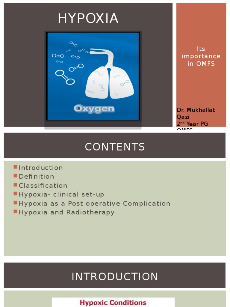 Hypoxia: Its Importance in Omfs | PDF | Hypoxia (Medical) | Respiration