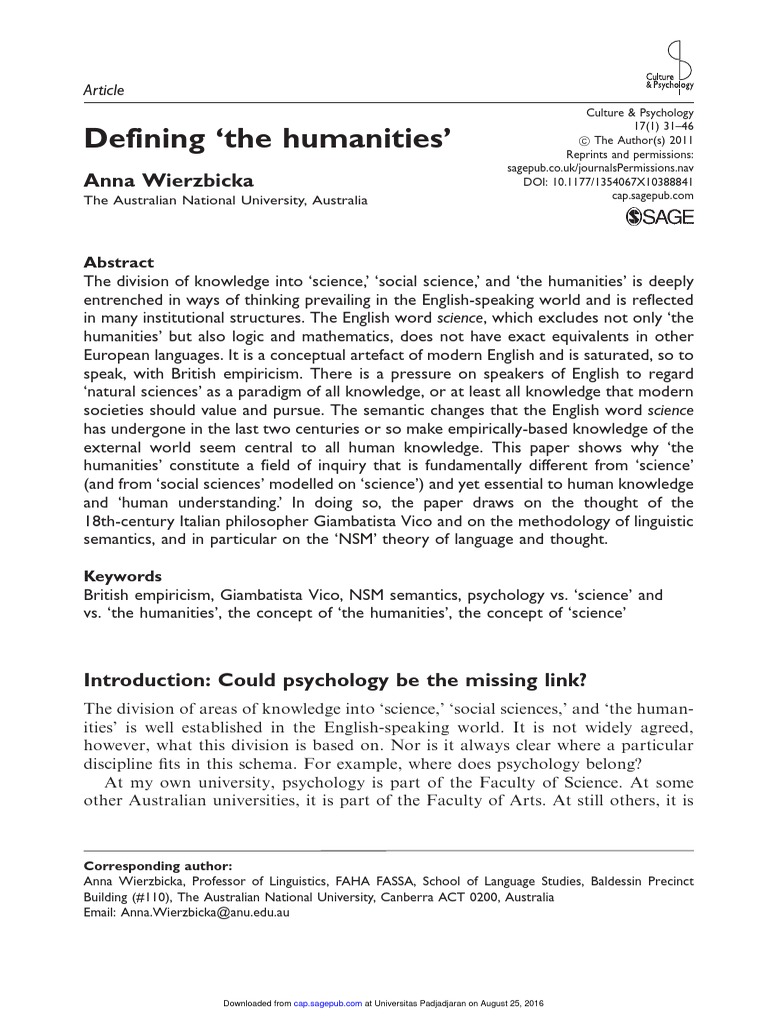 Understanding Humanities vs. Science | PDF | Humanities | Social Science
