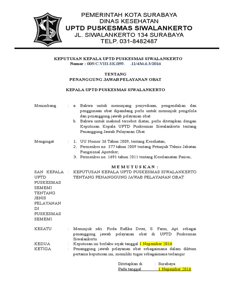 Contoh Format SK | PDF