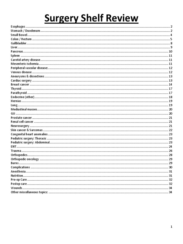 Surgery Shelf Review - 2 | PDF | Peptic Ulcer | Gallbladder