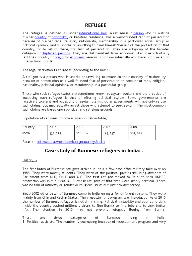 Final Refugee - Document Ready | Download Free PDF | Refugee | Myanmar