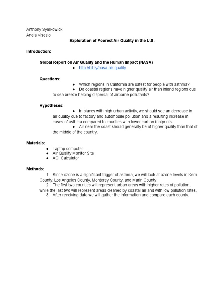 Groupproject Airquality | PDF | Air Pollution | Pollution
