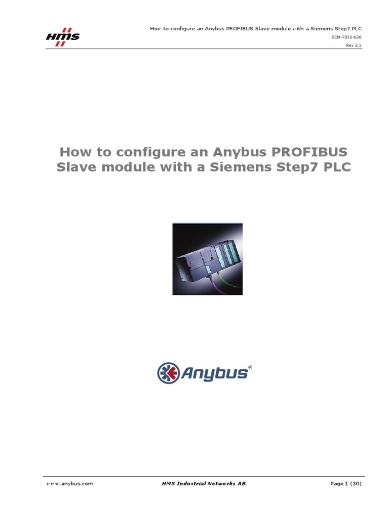 How To Configure An Anybus PROFIBUS Slave Module With A Siemens Step7 PLC | PDF | Electrical ...