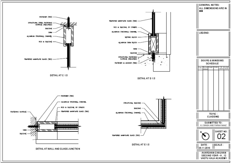 S.No. Nomen Clature Height Width Cill Level Lintel Level: K.I Singh and ...