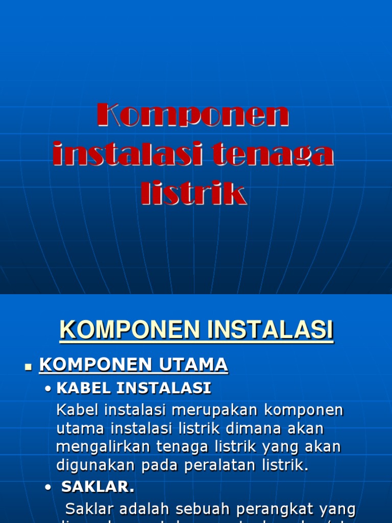 Material Instalasi Listrik | PDF