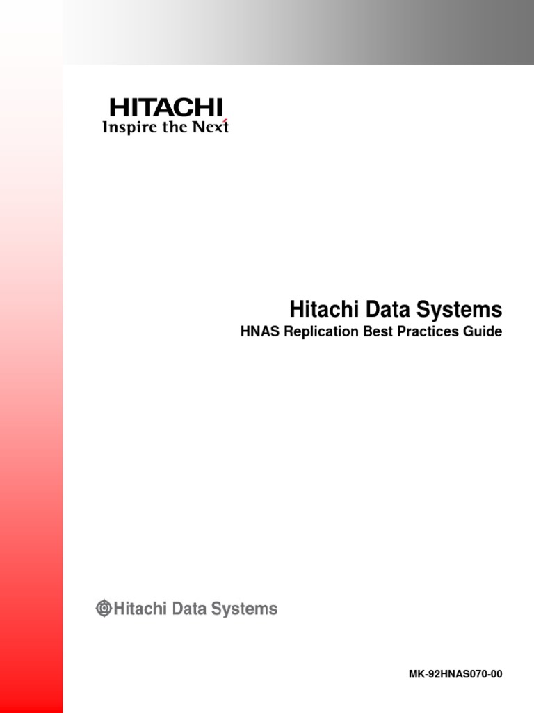 Hitachi Data Systems: HNAS Replication Best Practices Guide | Download Free PDF | Replication ...