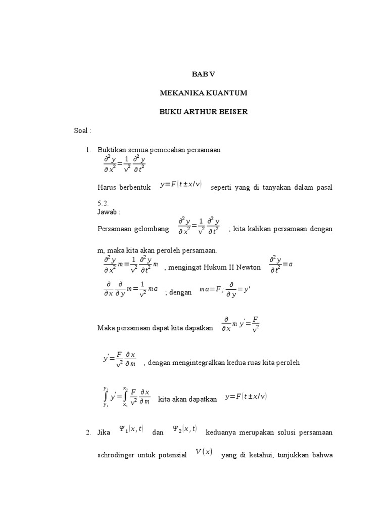 Mekanika Kuantum | PDF