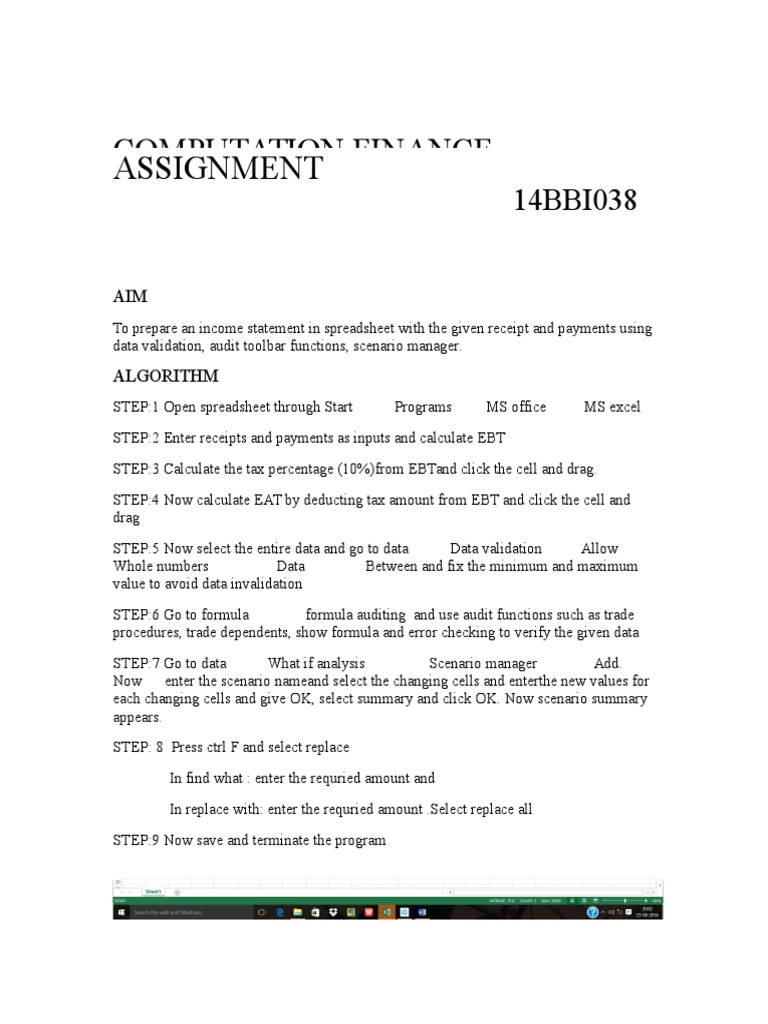 Computation Finance Assignment | PDF