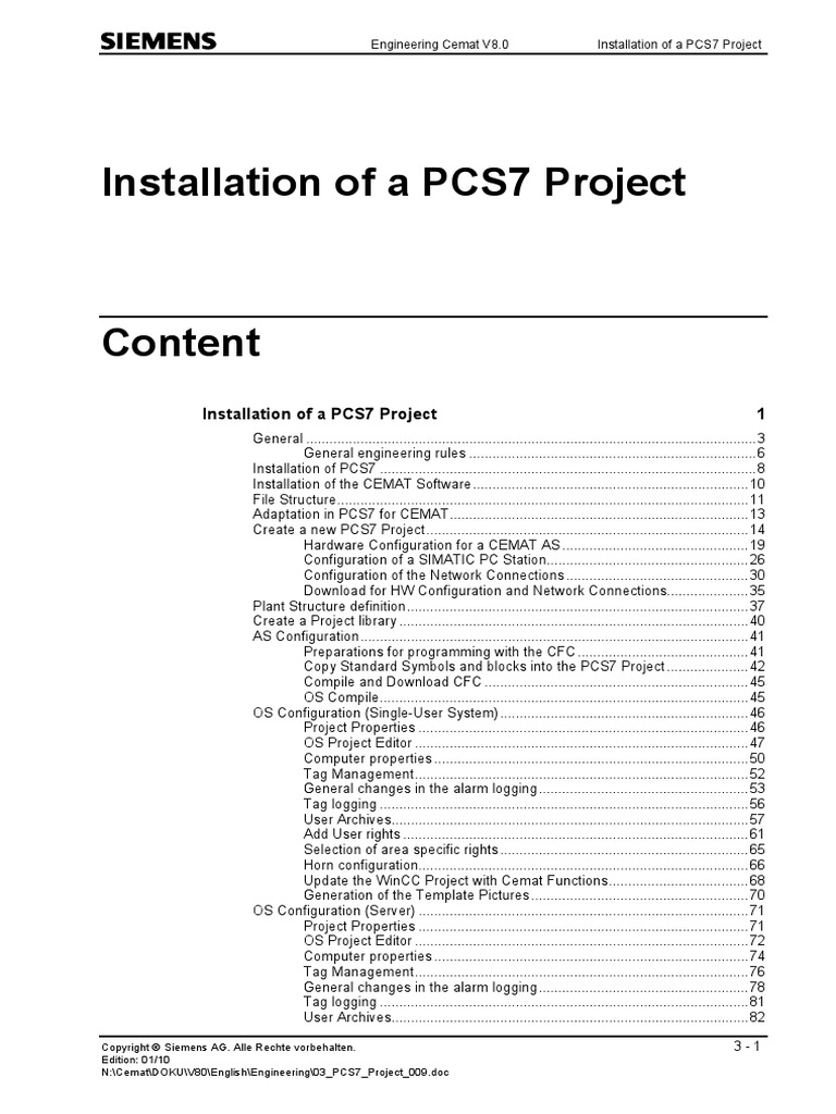 Installation of A PCS7 Project 1 | PDF | Installation (Computer ...